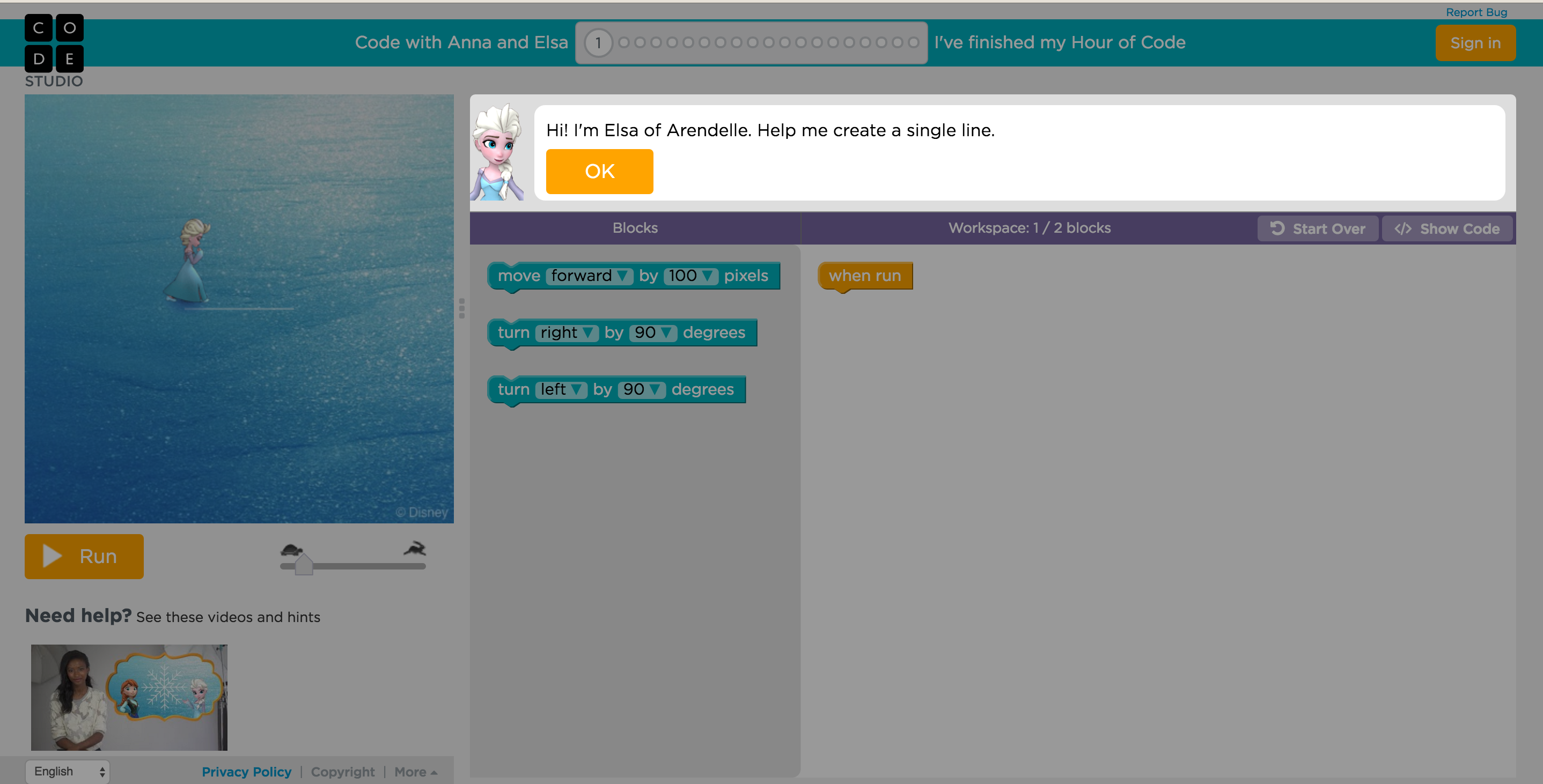 Frozen by Code.org - Support sCoolEDU